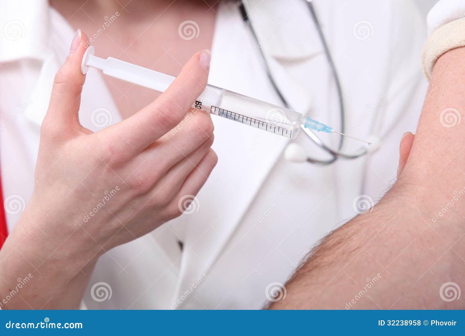 Nurse injecting vaccine stock photo. Image of closeup - 32238958