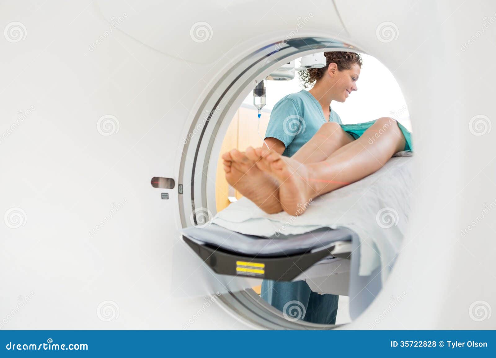 Nurse Looking Patient Undergoing CT Scan Stock Photo - Image of ...