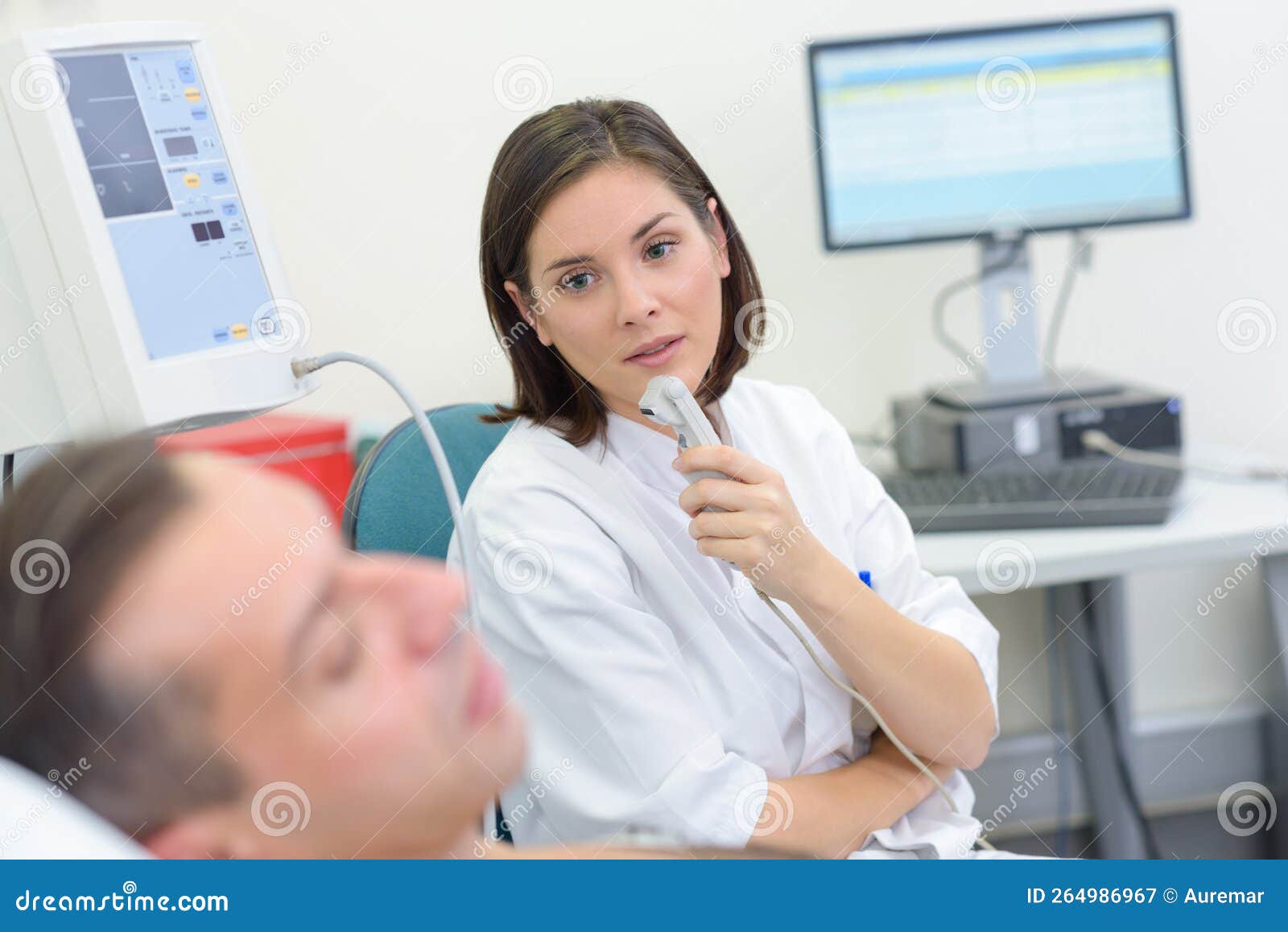 Nurse Looking Pitifully at Patient Stock Image - Image of person ...