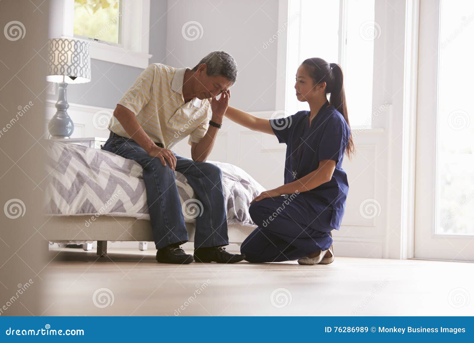 Nurse Making Home Visit To Depressed Senior Man Stock Image - Image of ... Nurse Making Home Visit To Depressed Senior Man Stock Image - Image of ...