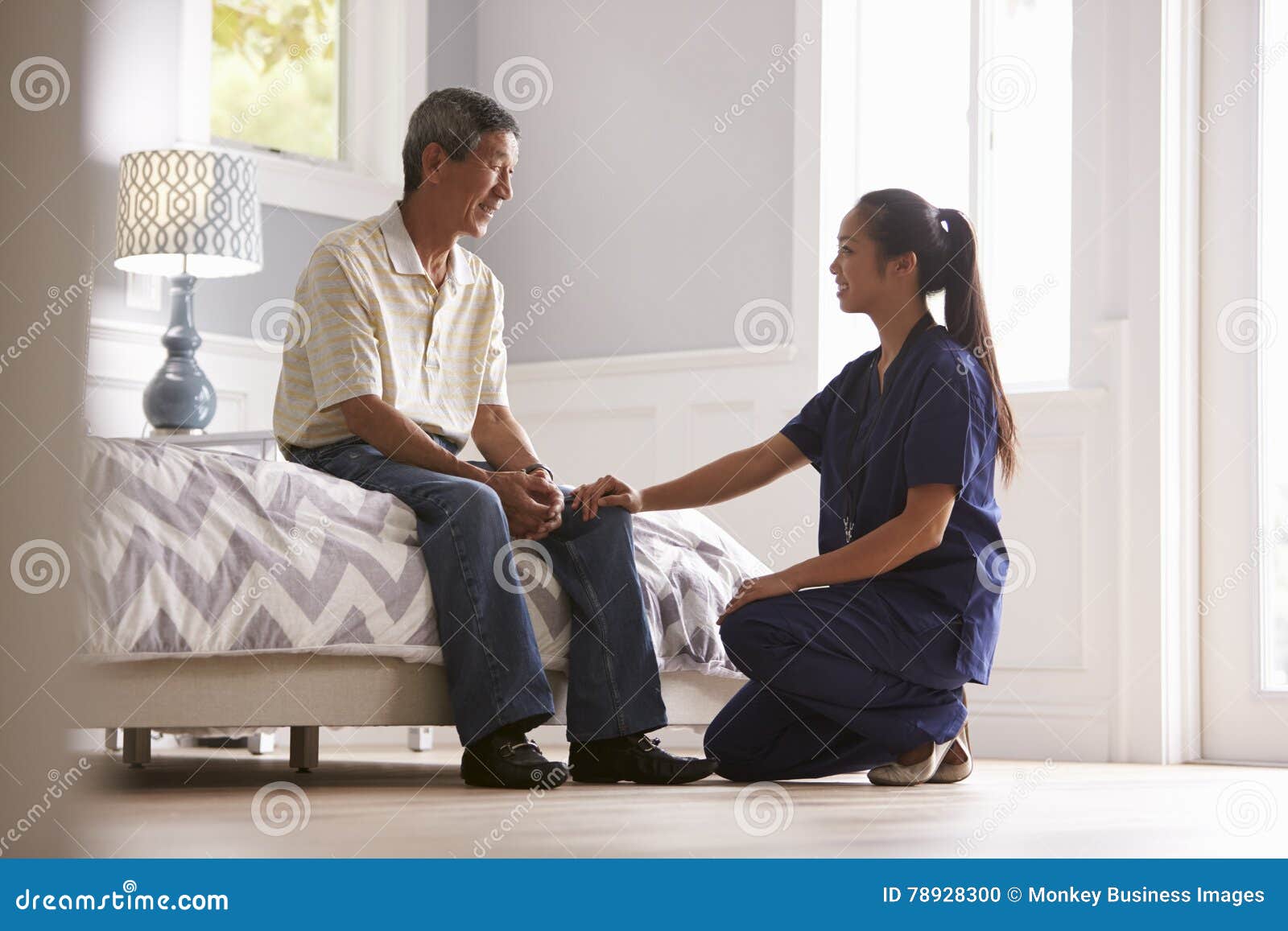 Nurse Making Home Visit To Senior Man Stock Photo - Image of healthcare ...