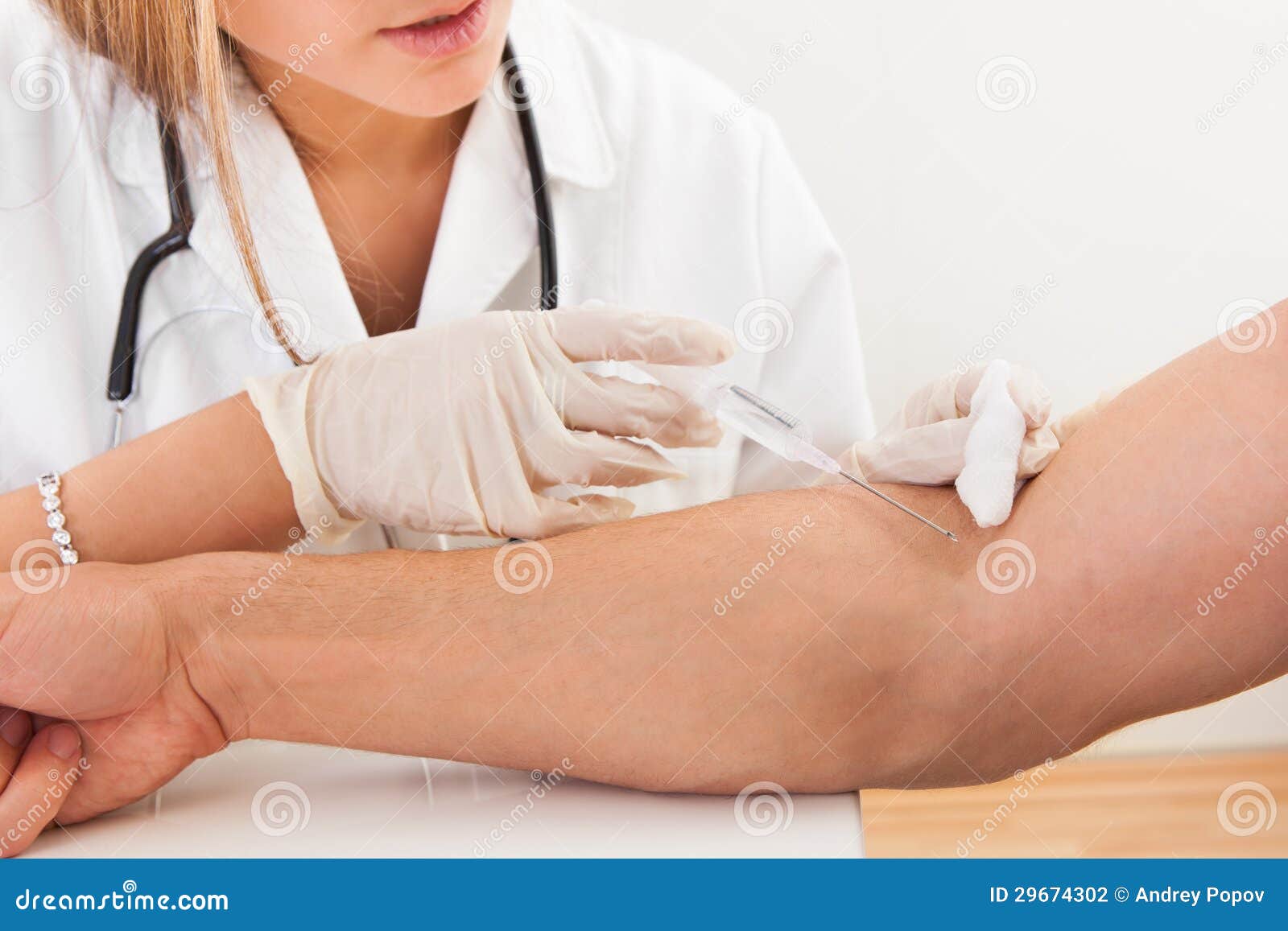 Nurse Making Injection To Patient Stock Photo - Image of cotton, held ...