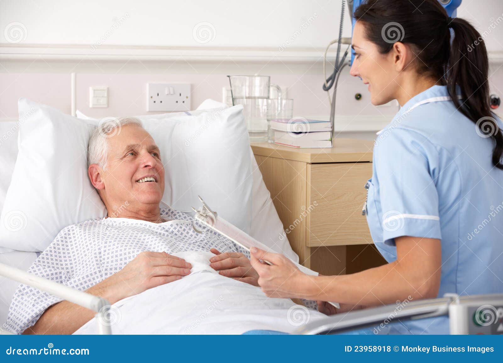 Nurse and Male Patient in UK a&E Stock Photo - Image of hospital ...