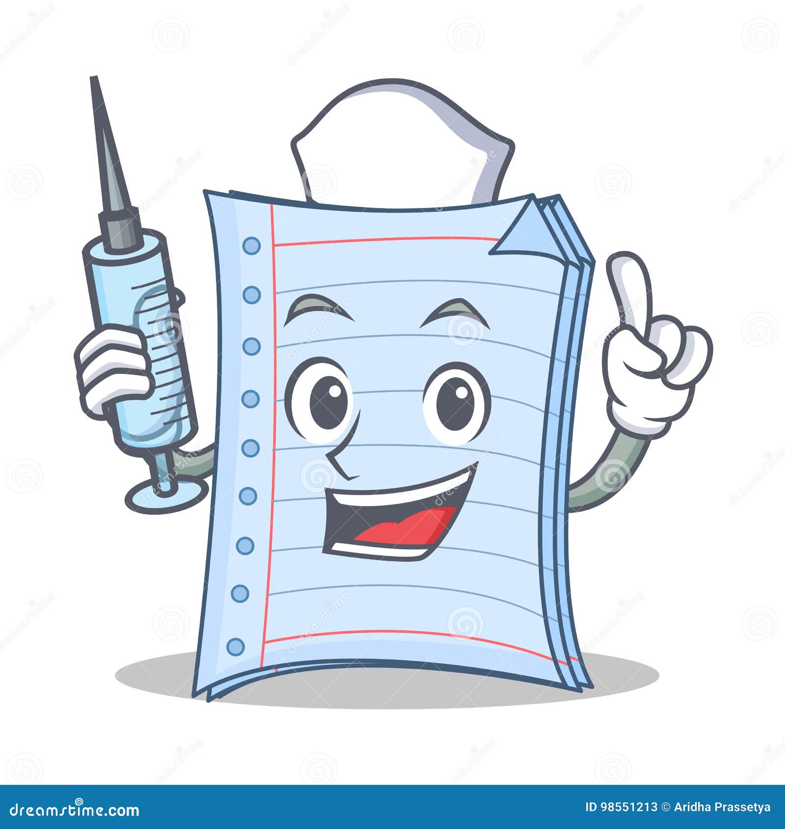 Nurse Notebook Character Cartoon Style Stock Vector - Illustration of ...