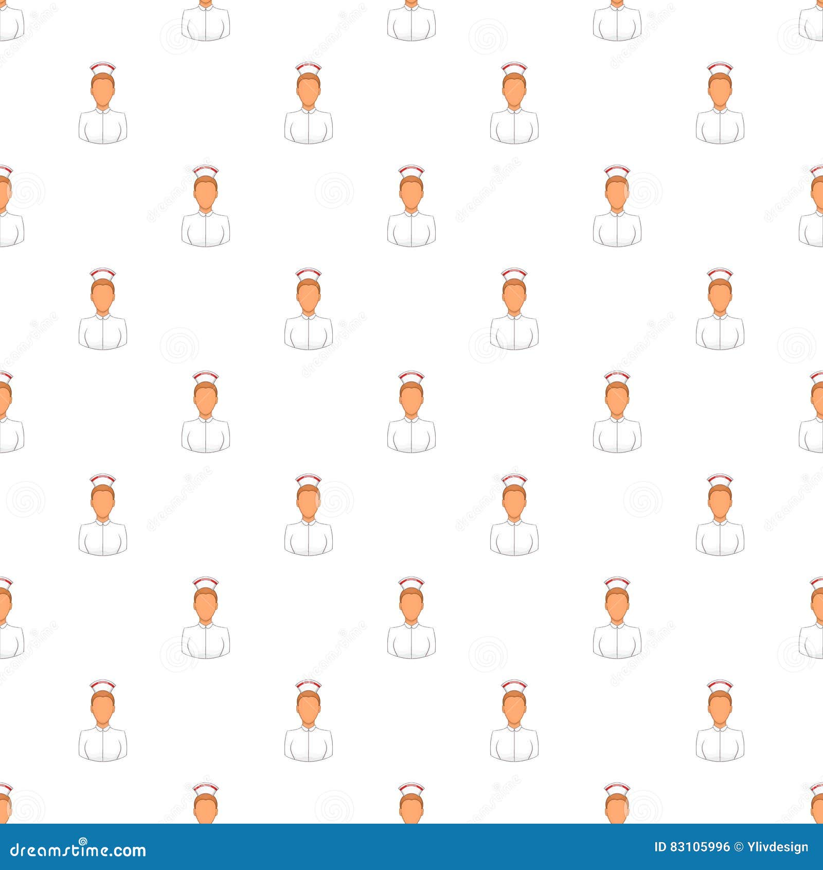 Nurse Pattern, Cartoon Style Stock Vector - Illustration of medic ...