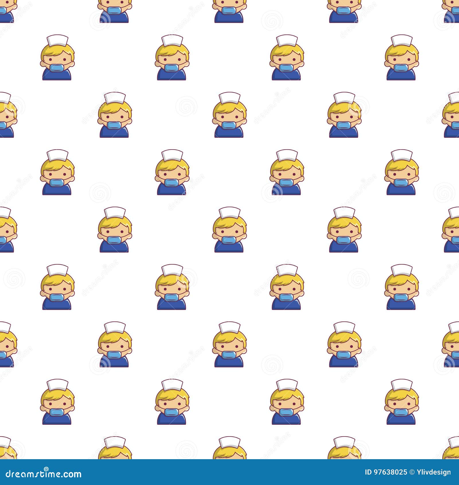 Nurse pattern seamless stock vector. Illustration of hospital - 97638025