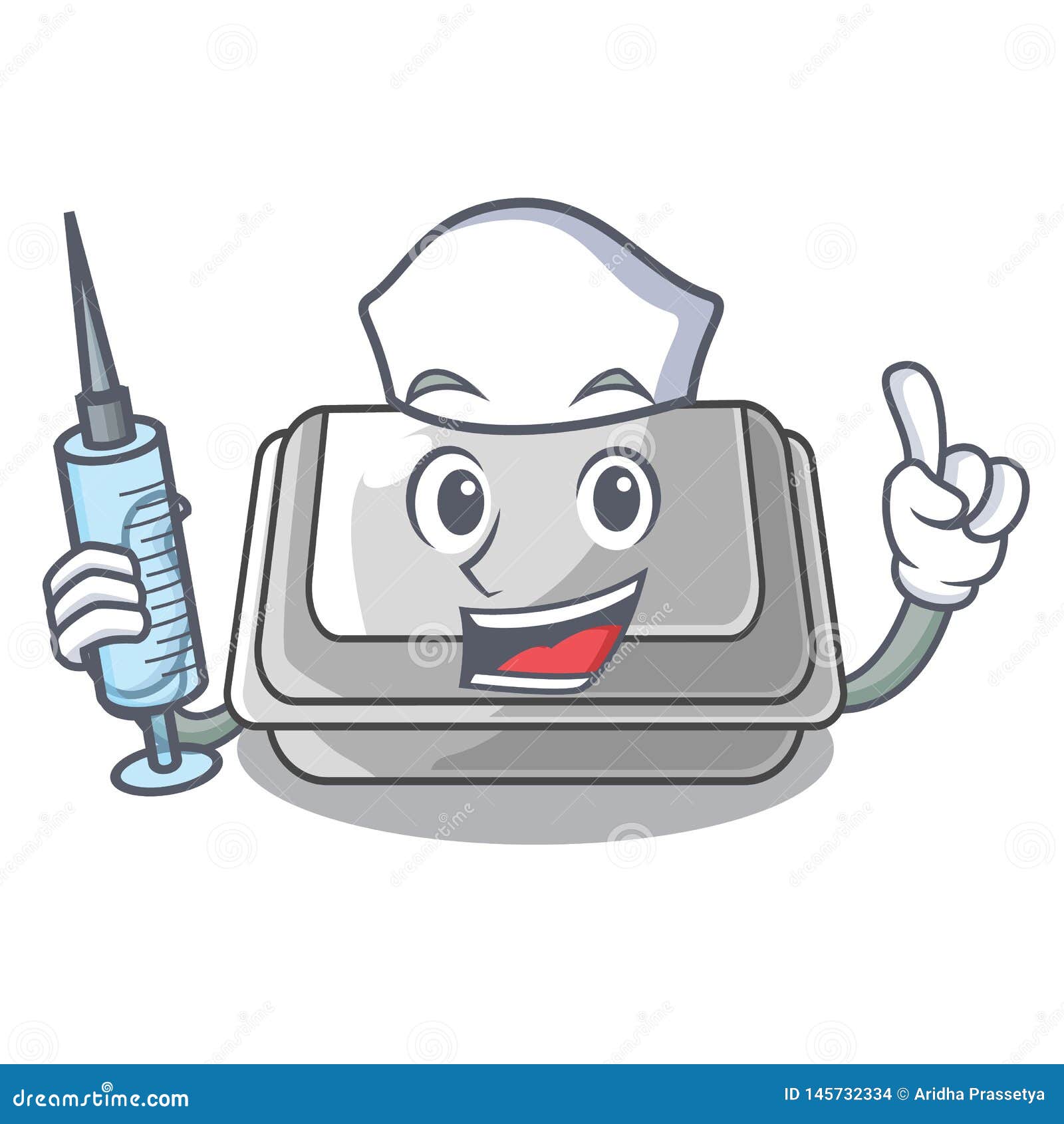 Nurse Plastic Box in the Mascot Shape Stock Vector - Illustration of ...