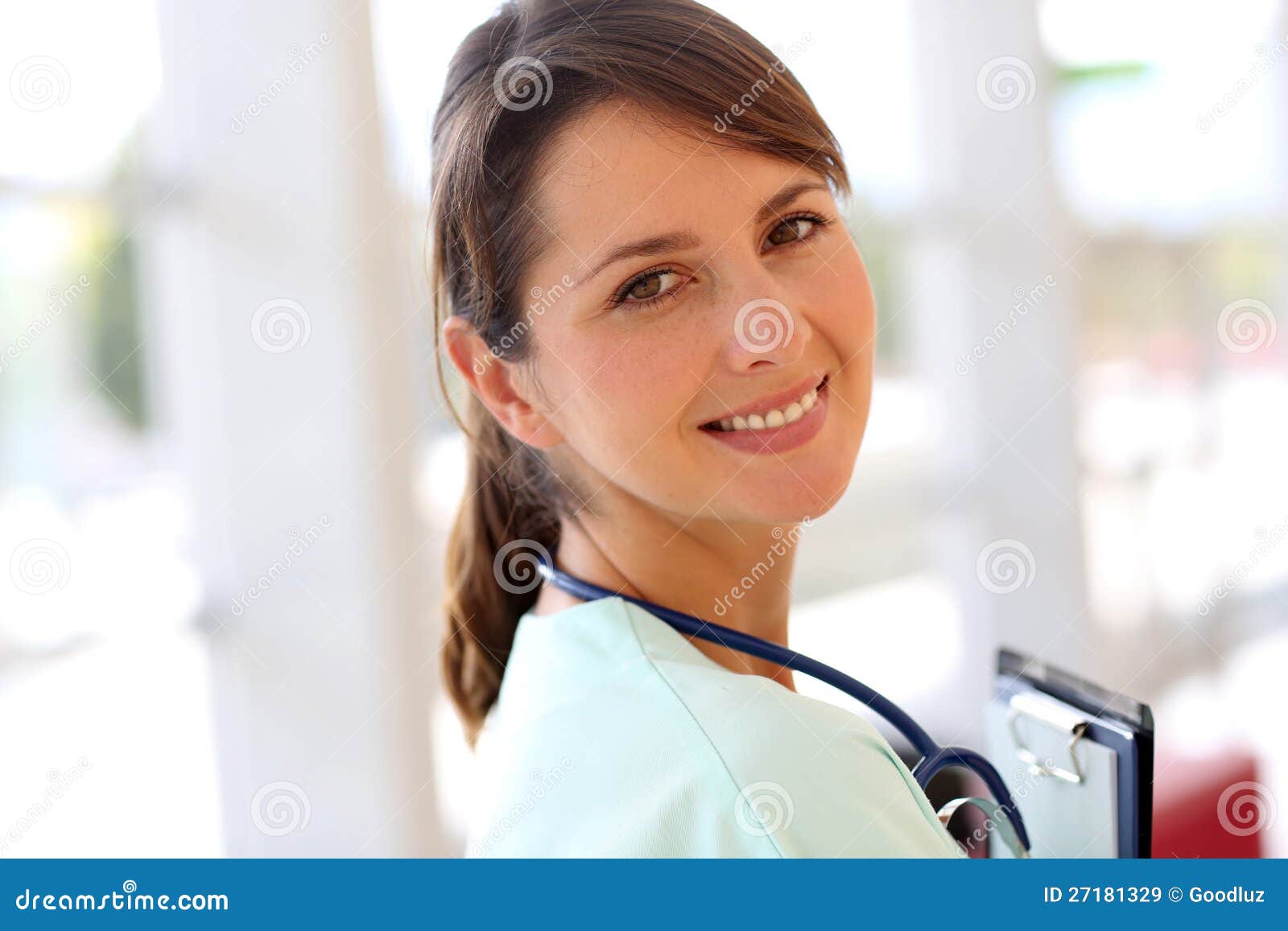 Nurse portrait stock image. Image of confident, healthcare - 27181329