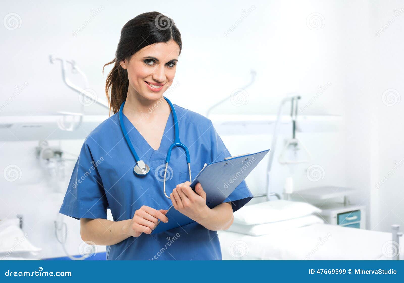 Nurse portrait stock image. Image of interior, medicine - 47669599
