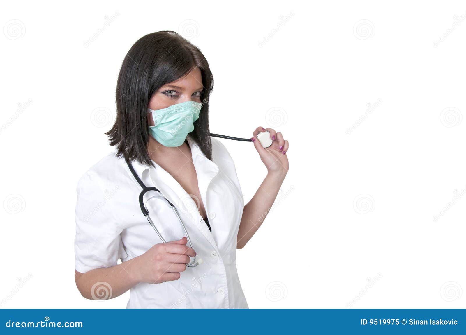 Nurse posing stock image. Image of glasses, hair, medicine - 9519975