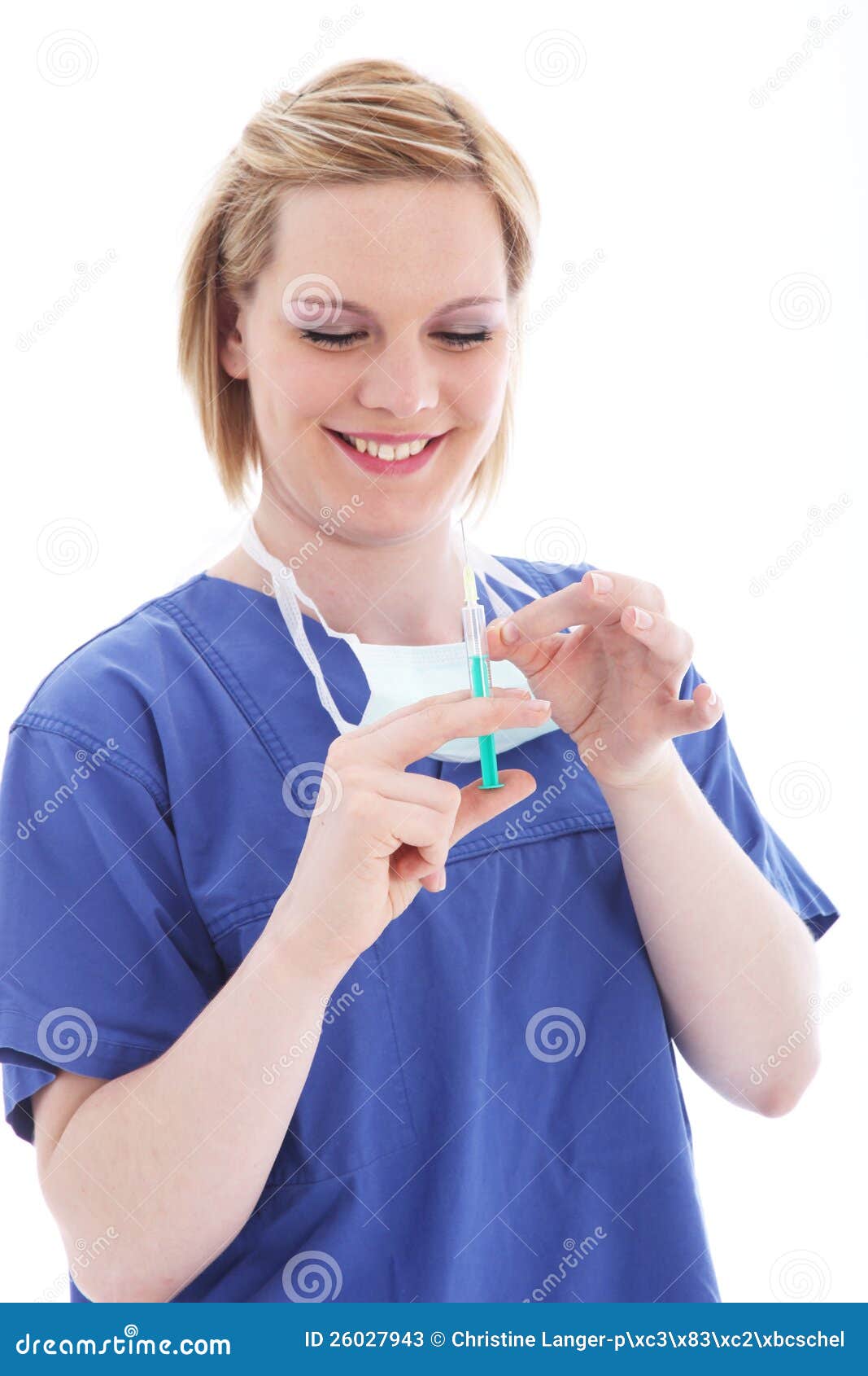 Nurse preparing injection stock image. Image of female - 26027943