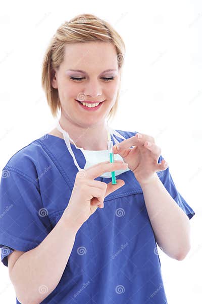 Nurse preparing injection stock image. Image of female - 26027943