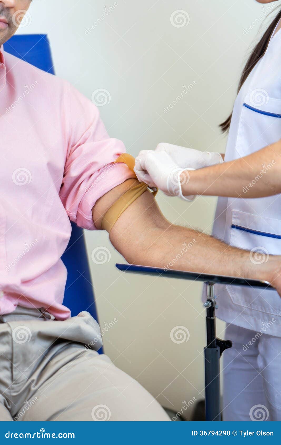 Nurse Preparing Patient for Blood Test Stock Photo - Image of adult ...