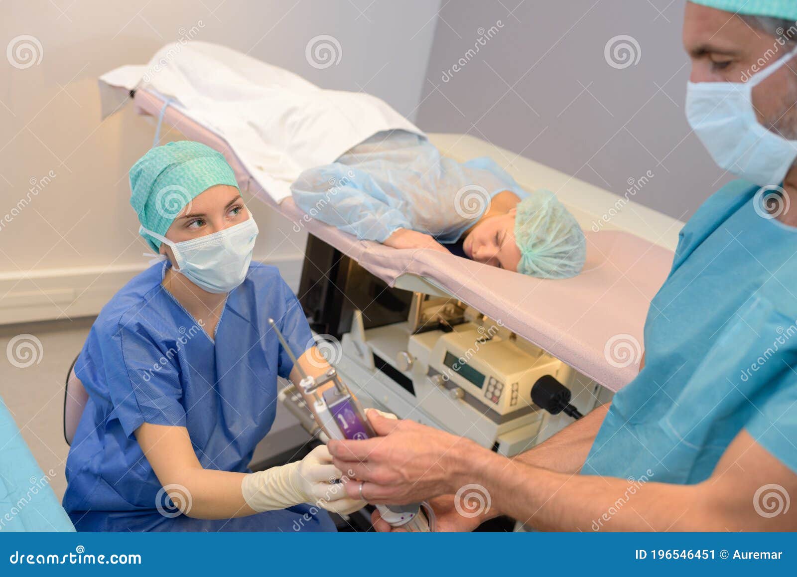 Nurse Preparing Patient for Operation Stock Image - Image of ...