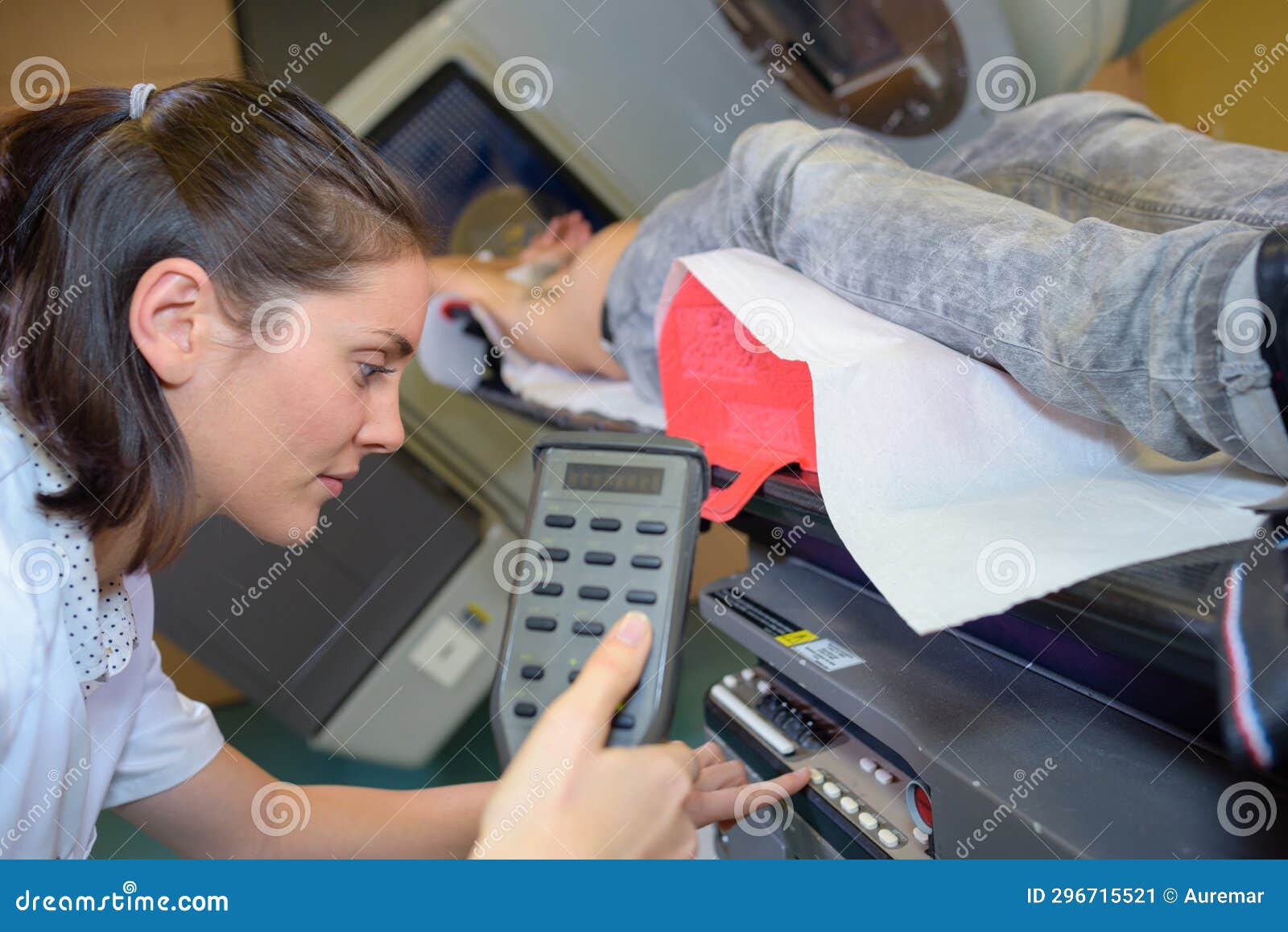 Nurse programming scanner stock image. Image of aged - 296715521