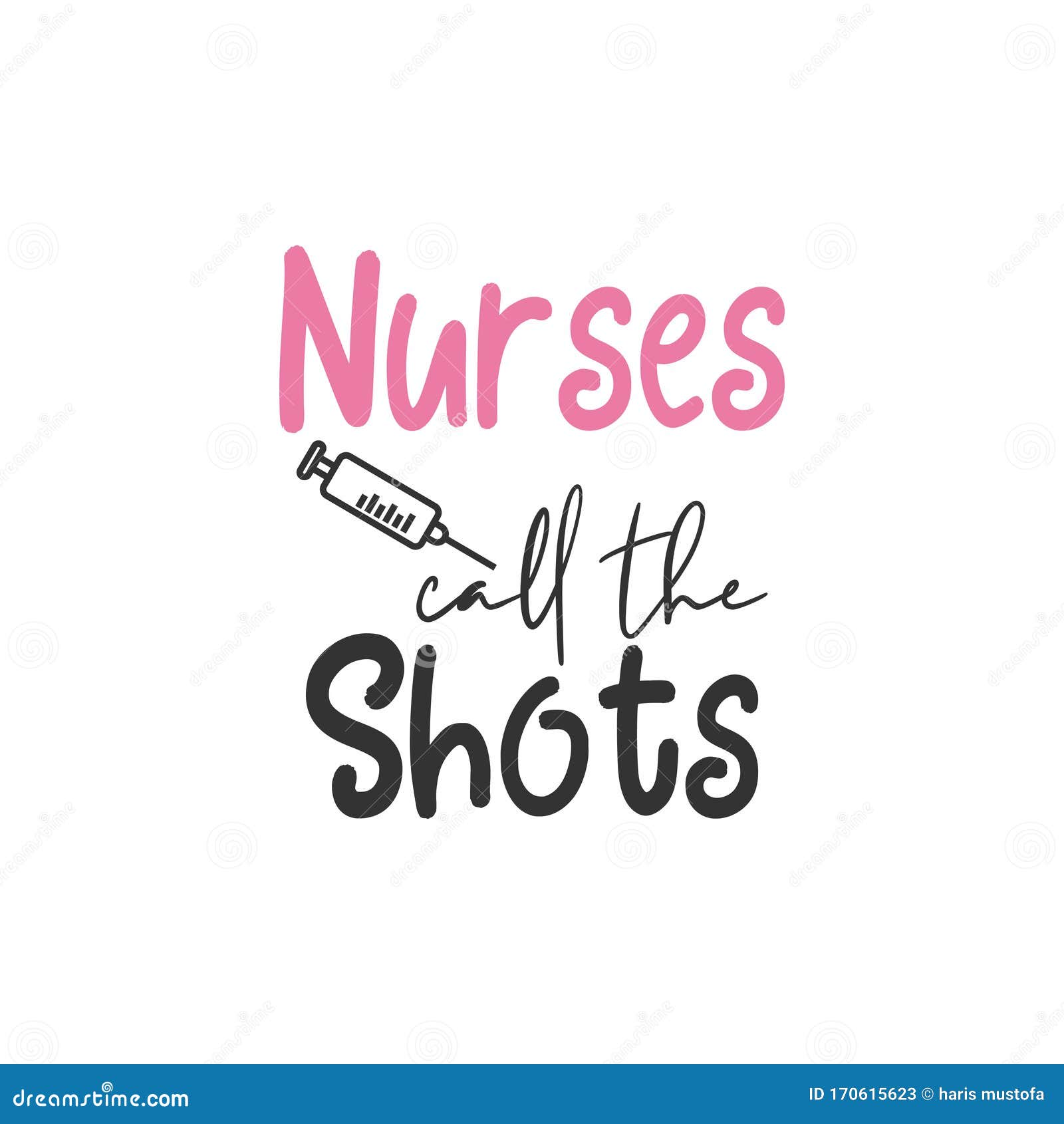Nurse Quote Lettering Typography Stock Vector - Illustration of font ...