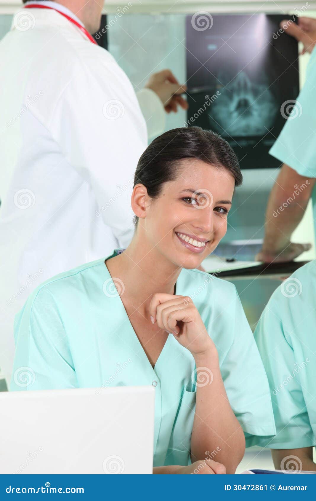 Nurse in a radiology unit stock image. Image of health - 30472861