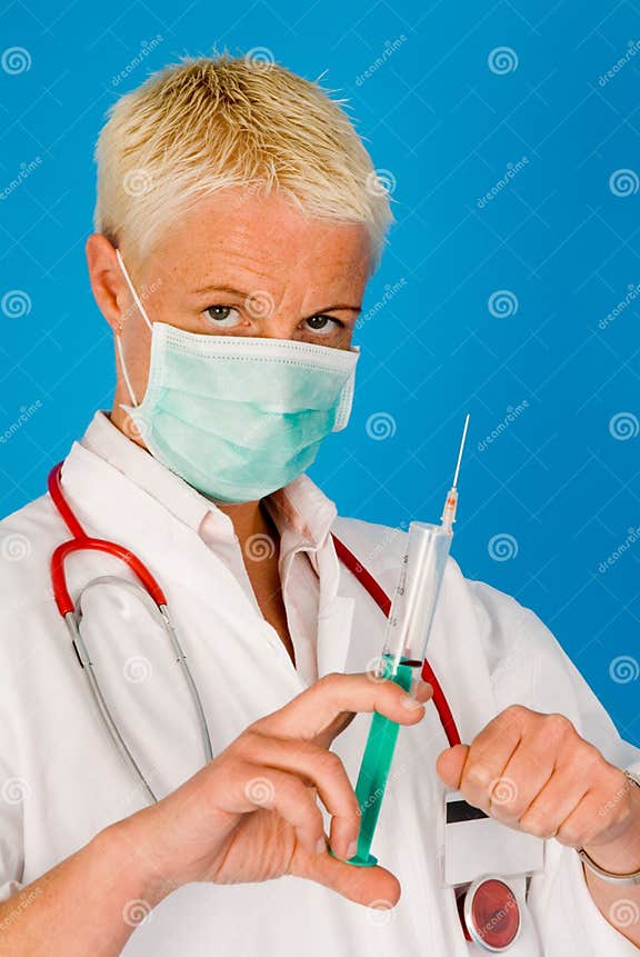Nurse Ready To Give Injection Stock Image - Image of doctor, clinic ...