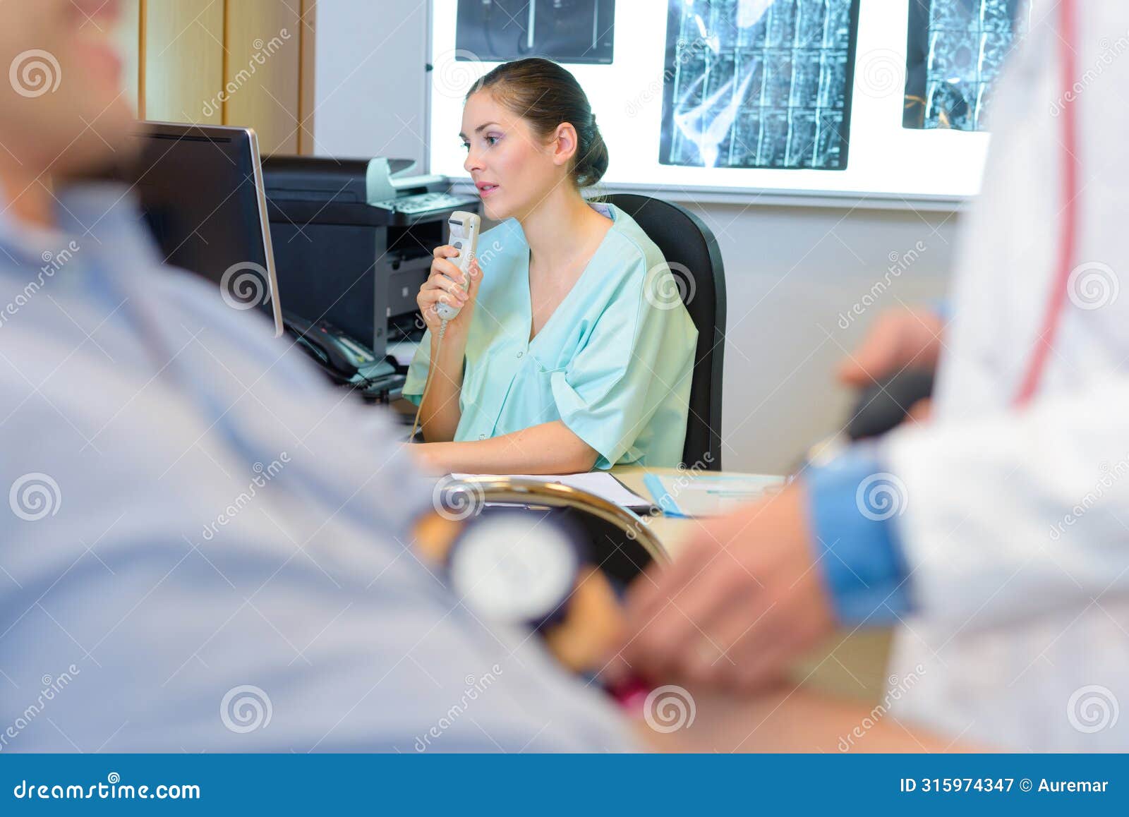 Nurse Recording Observation Stock Image - Image of computer, record ...