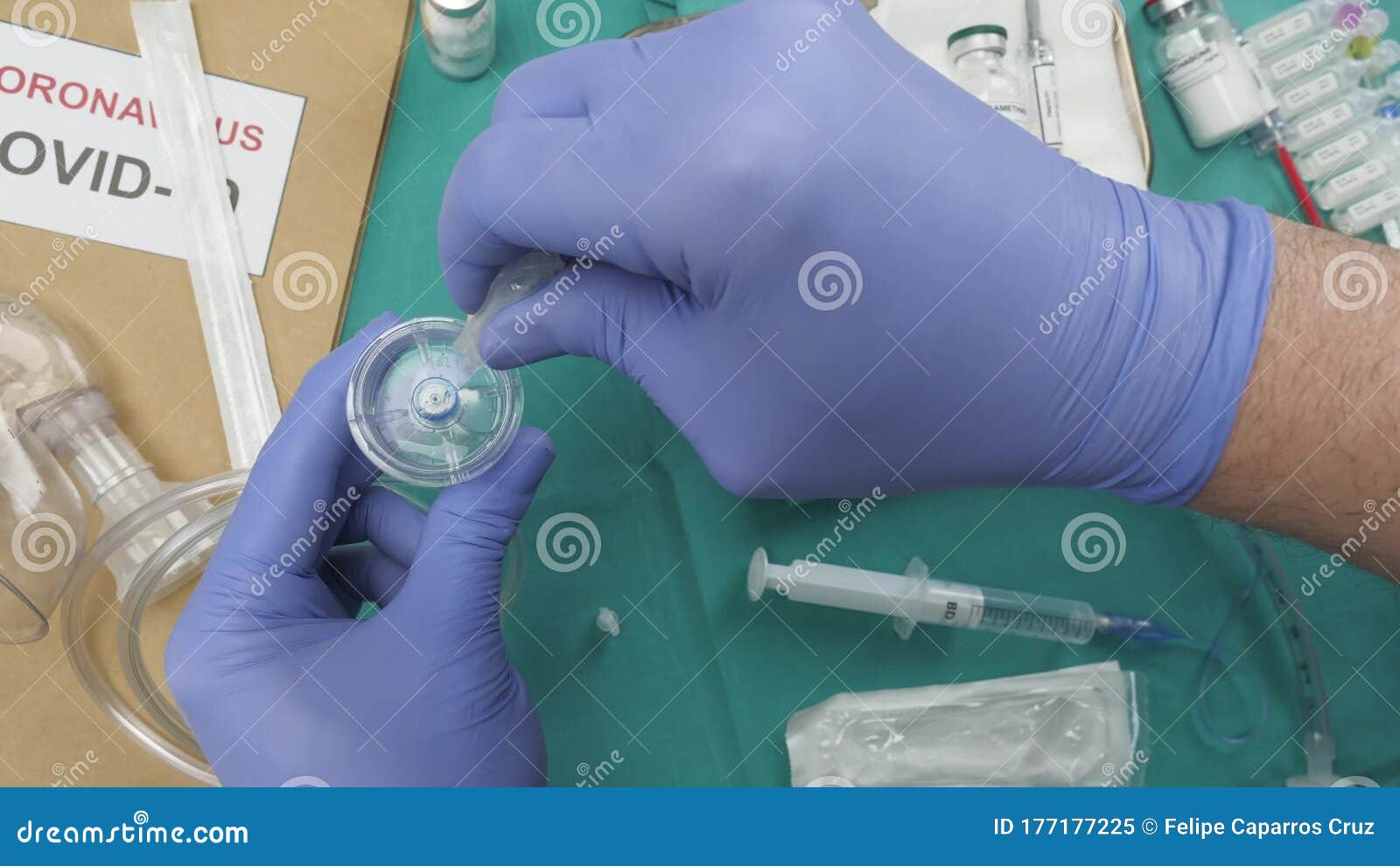 Nurse Refilling Medication Solution Nebulizer Container Stock Video ...