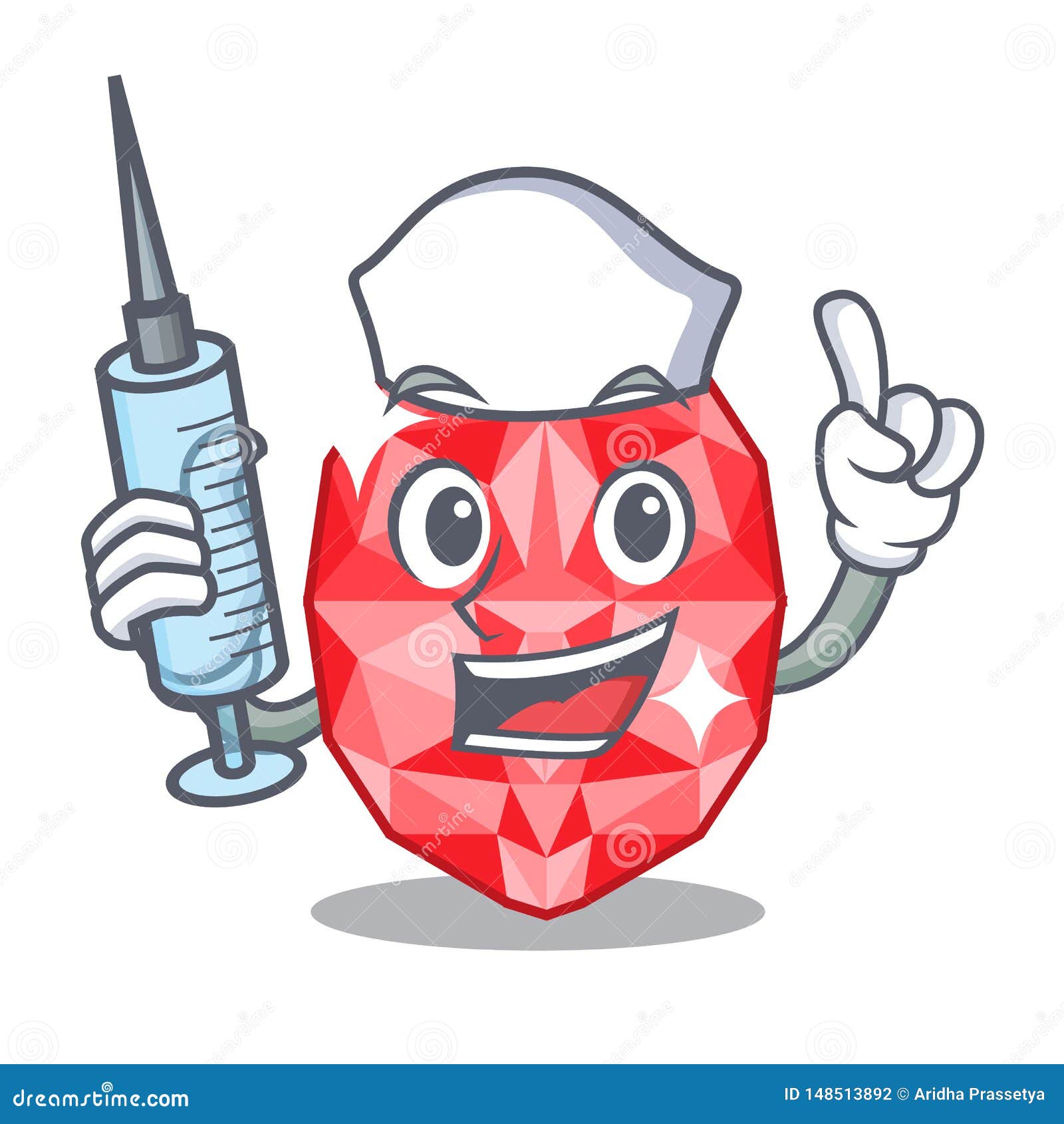 Nurse Ruby Gems Isolated with the Character Stock Vector - Illustration ...