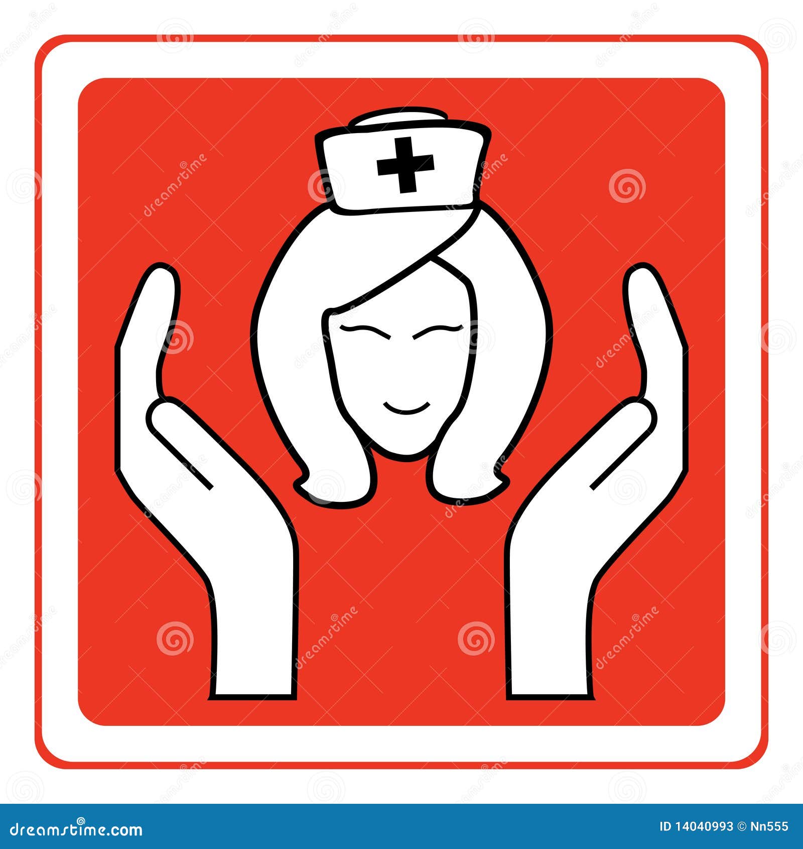 Nurse sign stock vector. Illustration of concept, female - 14040993