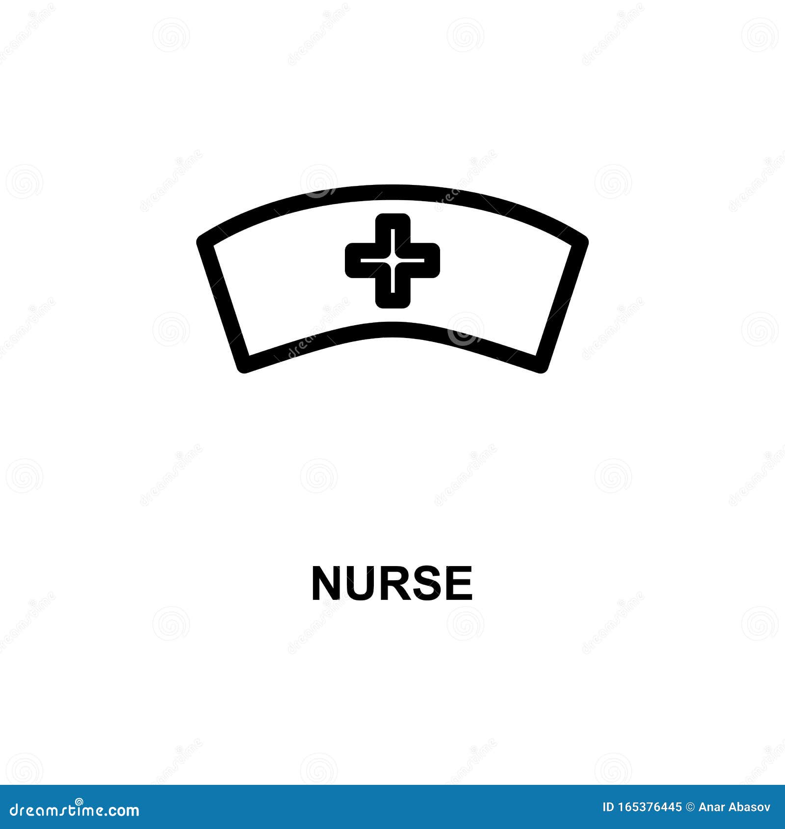 Nurse Sign Icon. Nurse Color Symbol. Vector Illustration ...