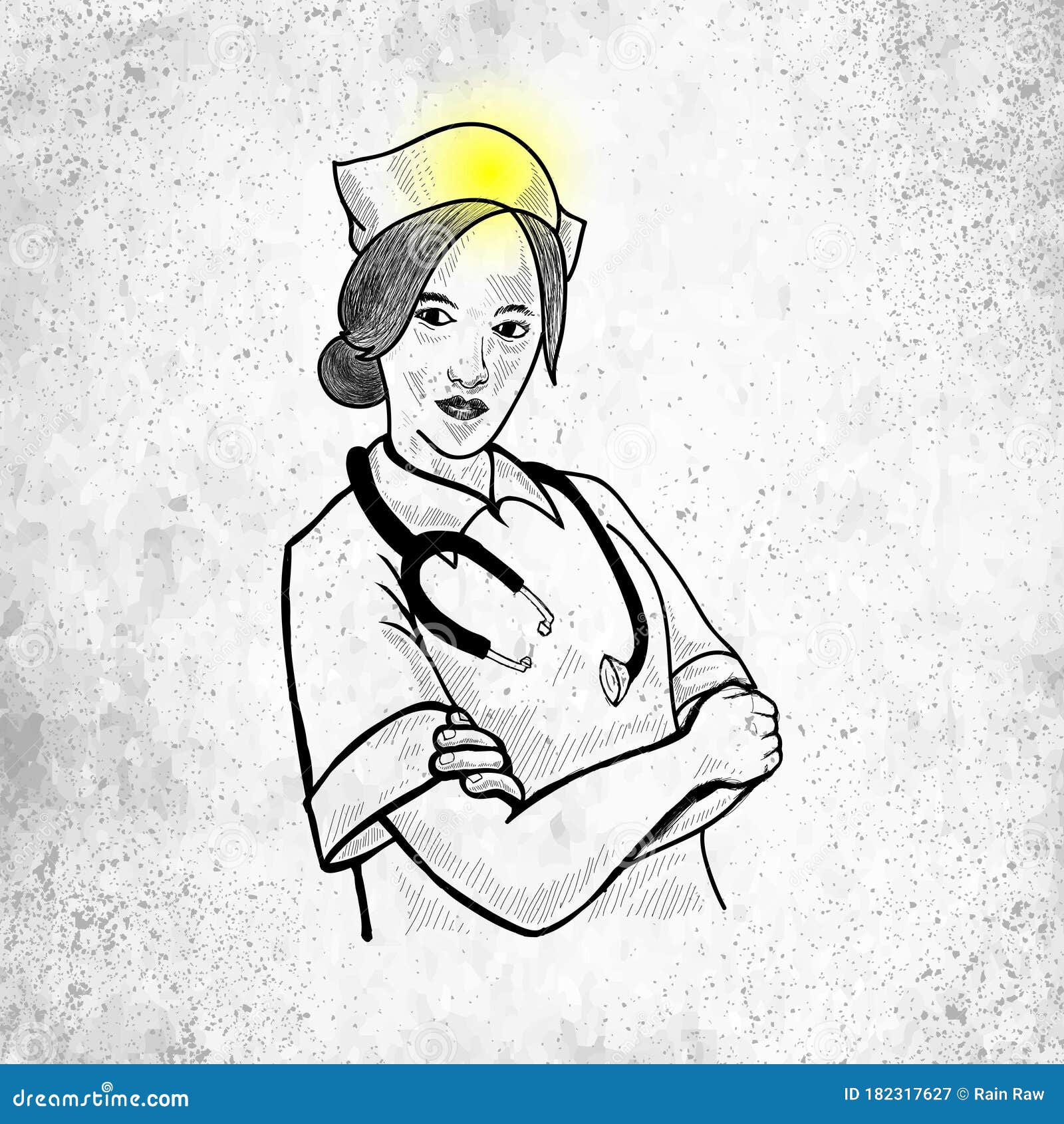 Medical Assistant Nurse Sketch Stock Vector - Illustration of ...