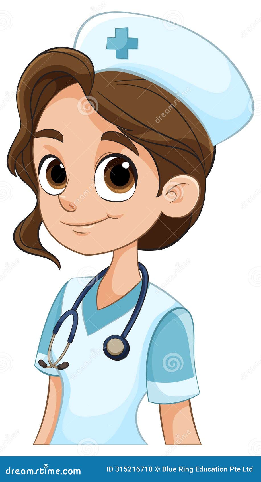 A nurse smiling gently stock vector. Illustration of healthcare - 315216718