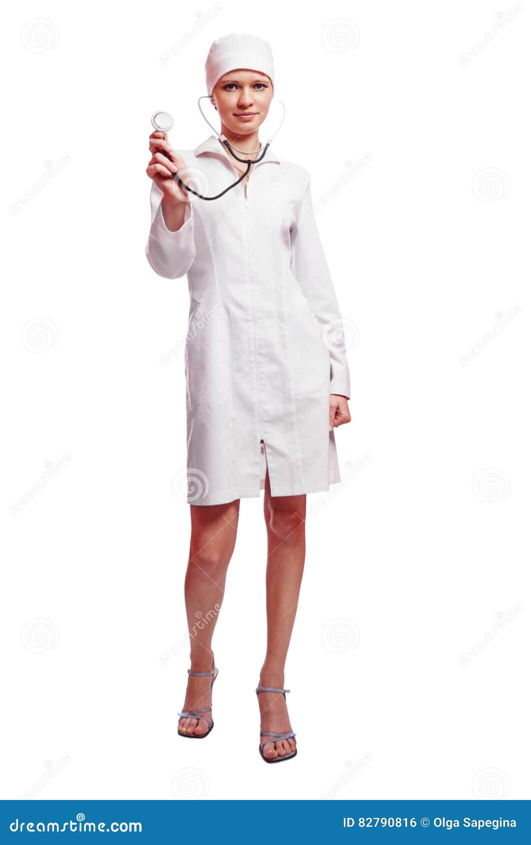 Nurse standing isolated stock photo. Image of cheerful - 82790816