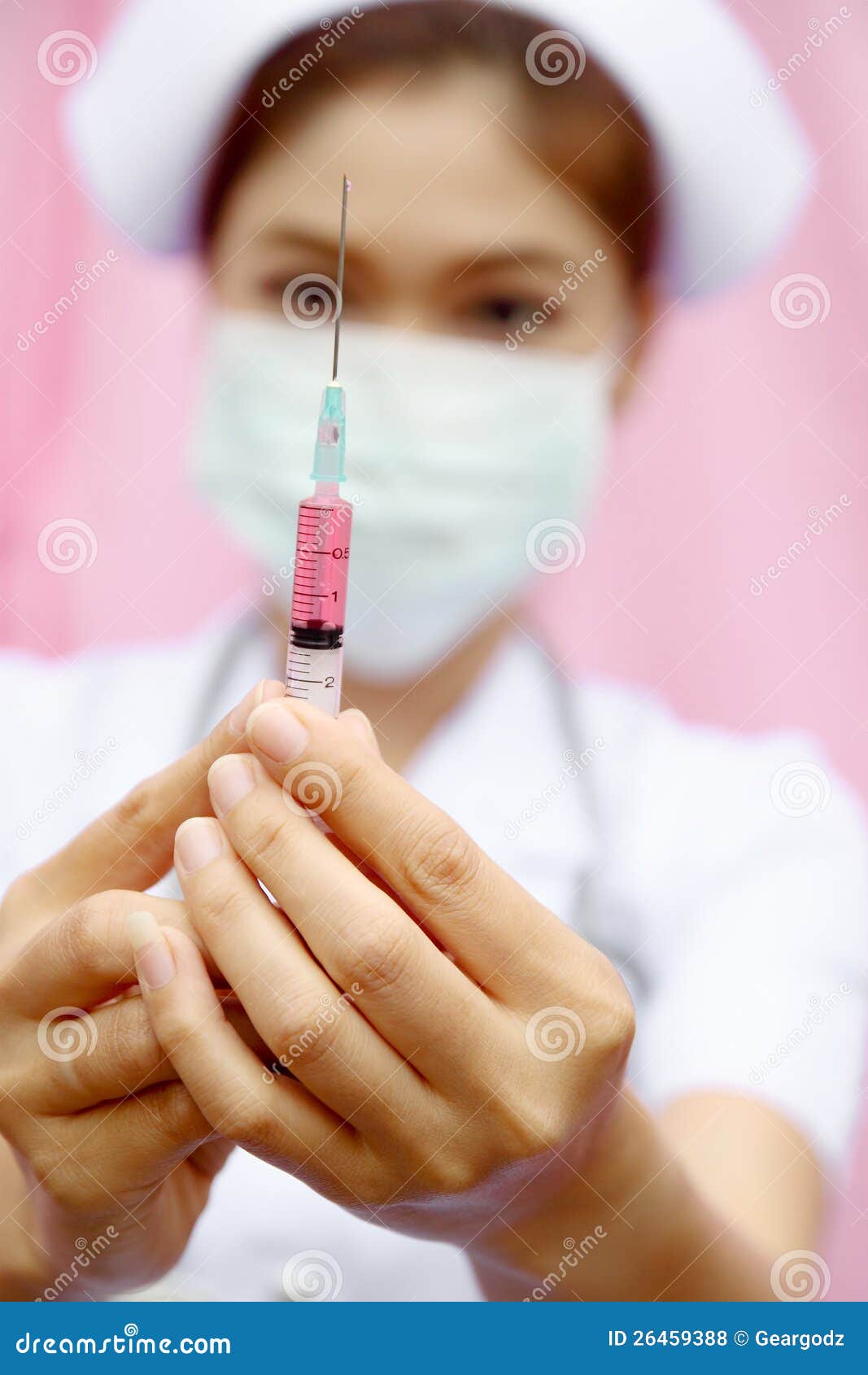 Nurse Standing with Syringe Stock Photo - Image of injection, blood ...