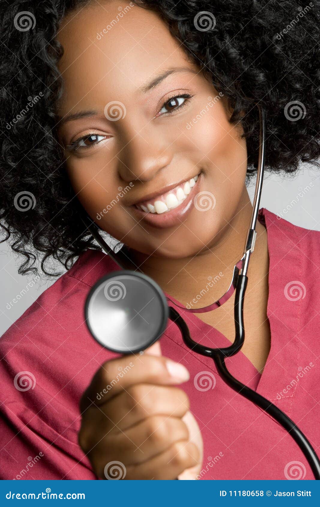 Nurse with Stethoscope stock photo. Image of stethoscope - 11180658
