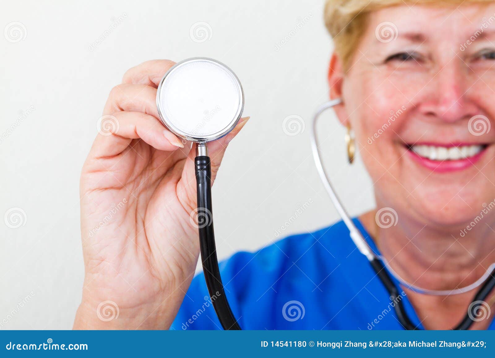 Nurse with stethoscope stock photo. Image of concept - 14541180