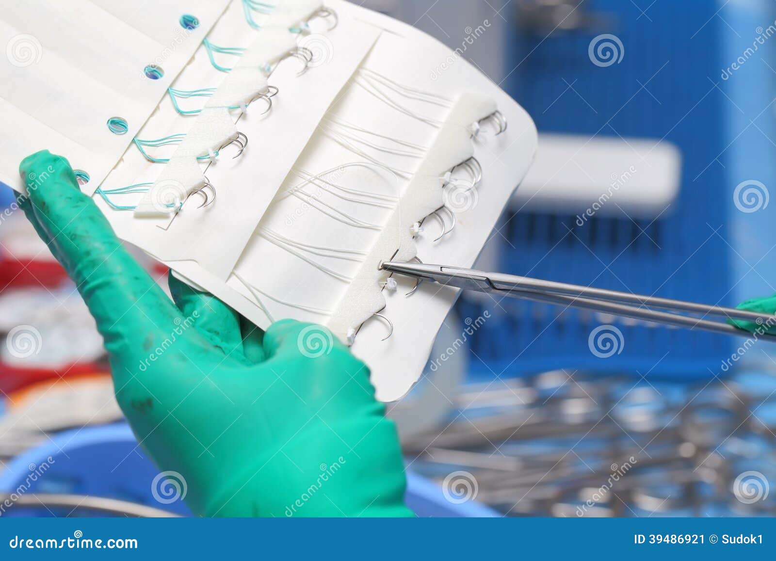 Nurse with Surgical Needles. Stock Image - Image of female, science ...
