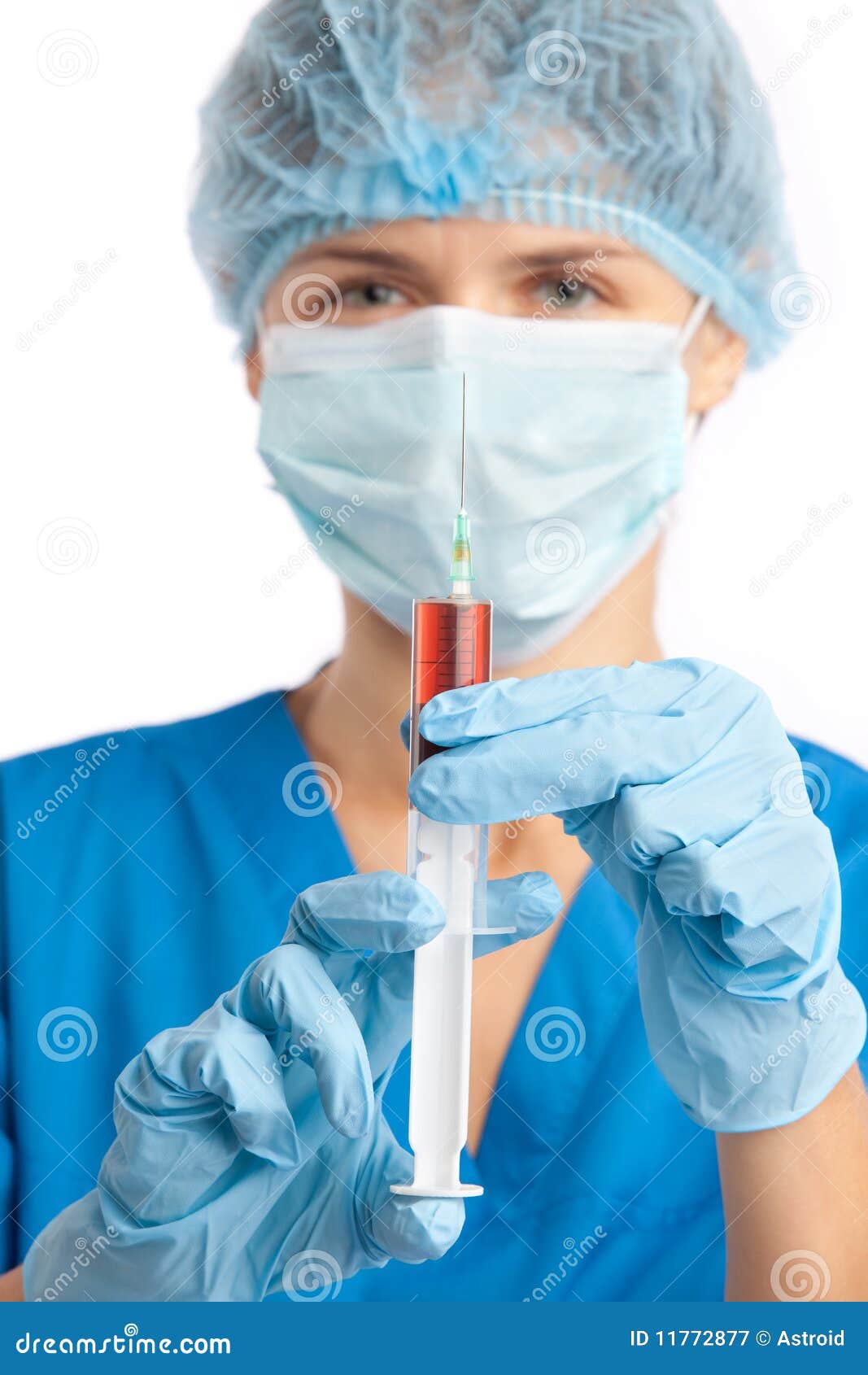 Nurse with a syringe stock image. Image of needle, illness - 11772877