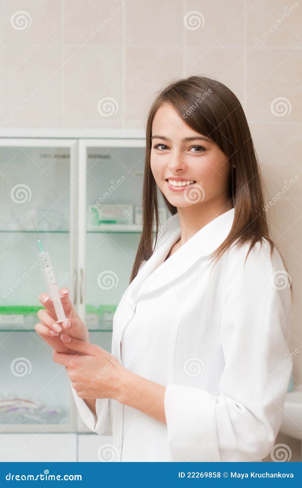 Nurse with syringe stock photo. Image of female, medical - 22269858