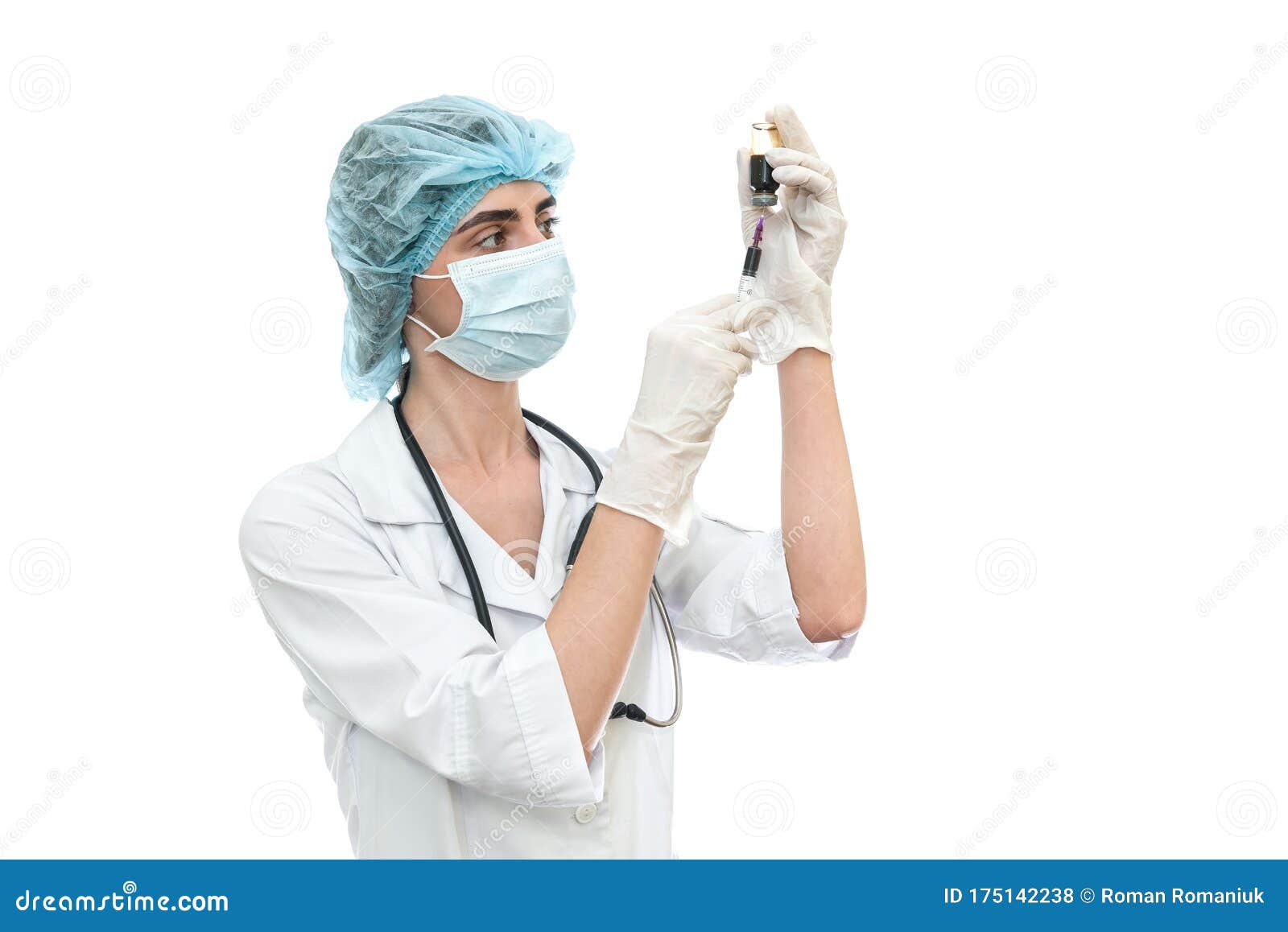 Nurse with Syringe Getting Ready for Injection Stock Photo - Image of ...