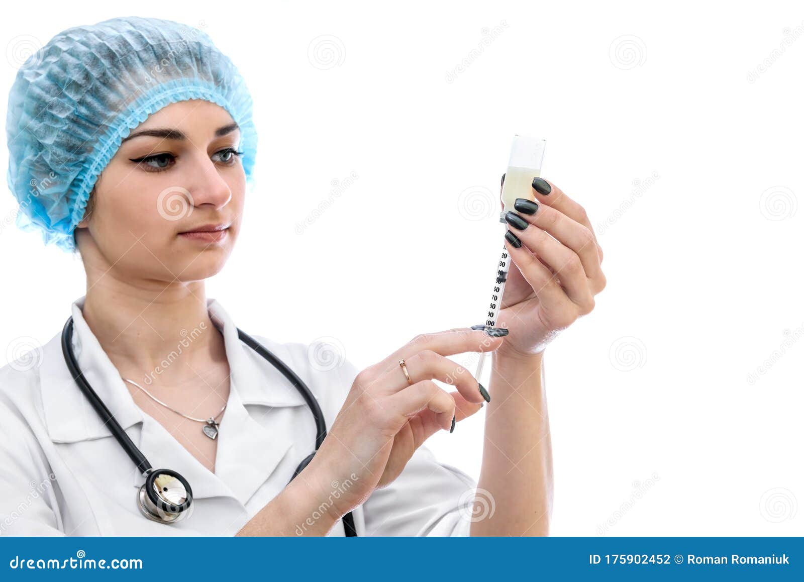 Nurse with Syringe Getting Ready for Injection Stock Photo - Image of ...