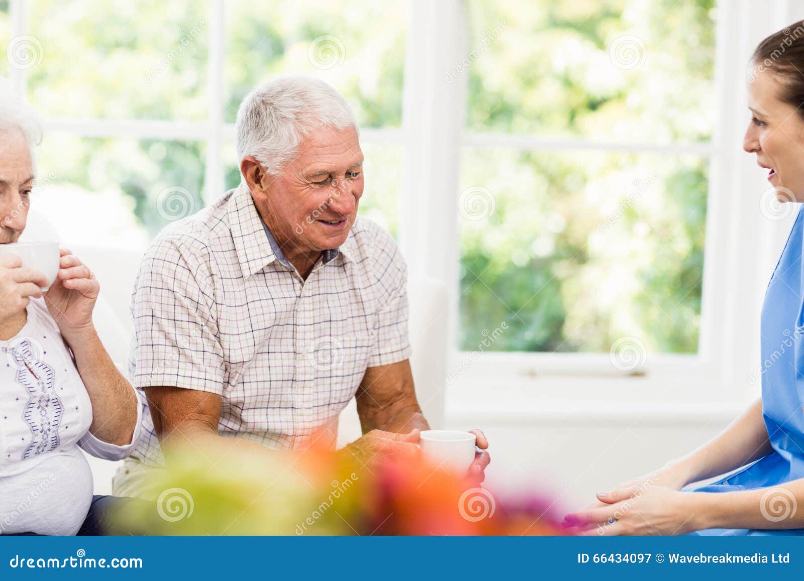 Nurse Taking Care of Sick Elderly Patients Stock Image - Image of exams ...