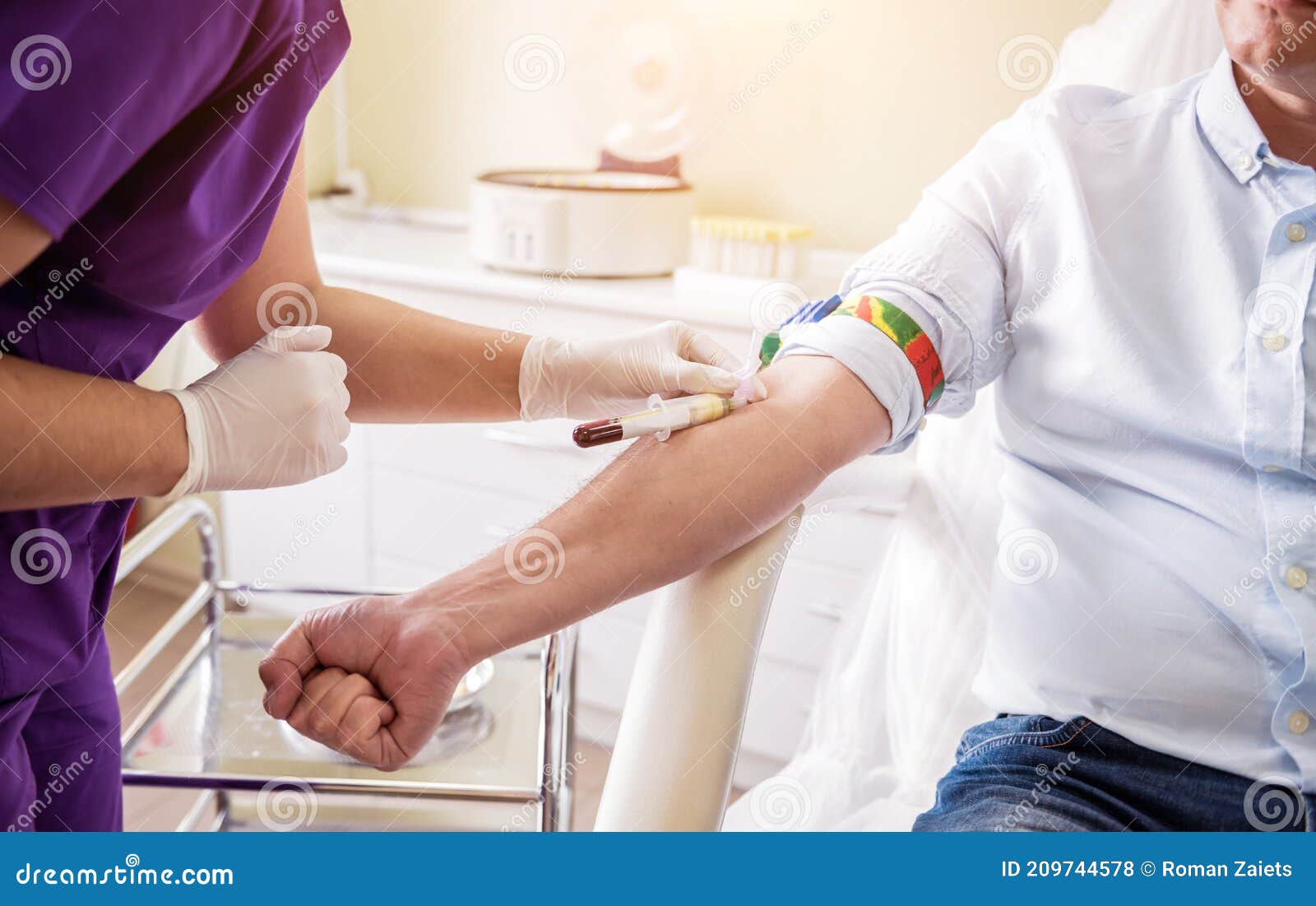 Nurse Taking a Patient& X27;s Blood Sample at Lab Stock Photo - Image ...