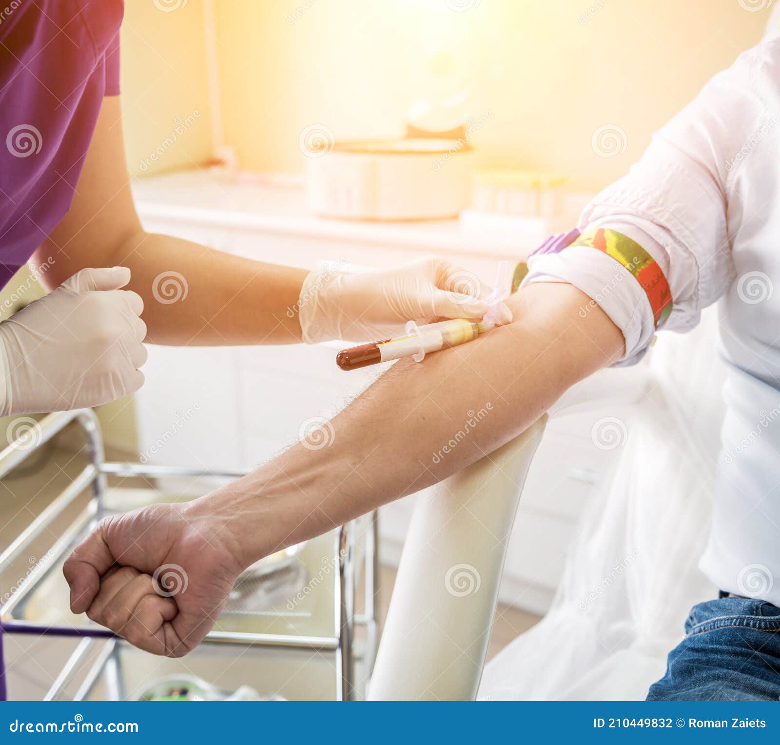 Nurse Taking a Patient& X27;s Blood Sample at Lab Stock Photo - Image ...