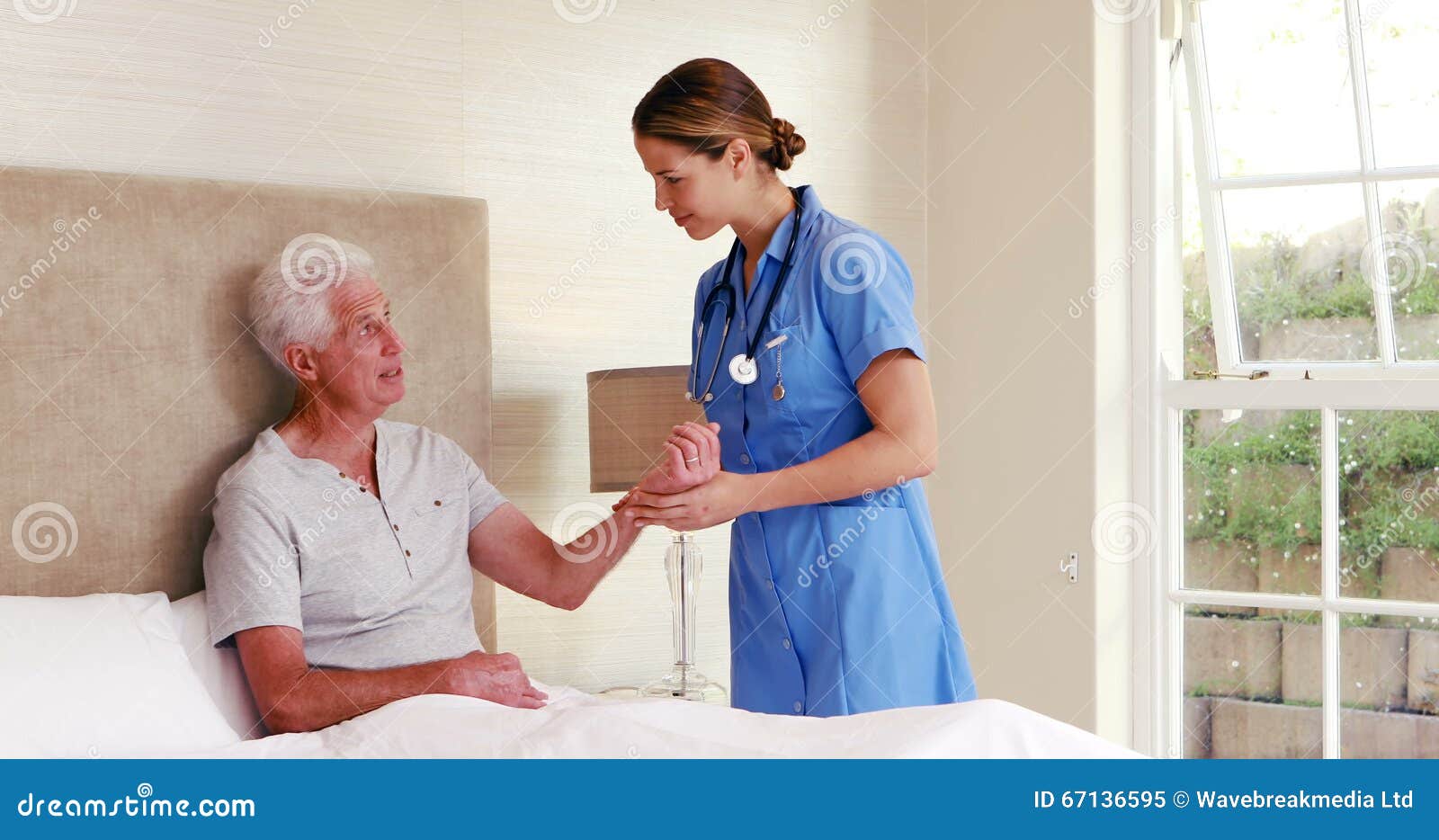 Nurse Taking the Pulse of Her Patient Stock Video - Video of definition ...