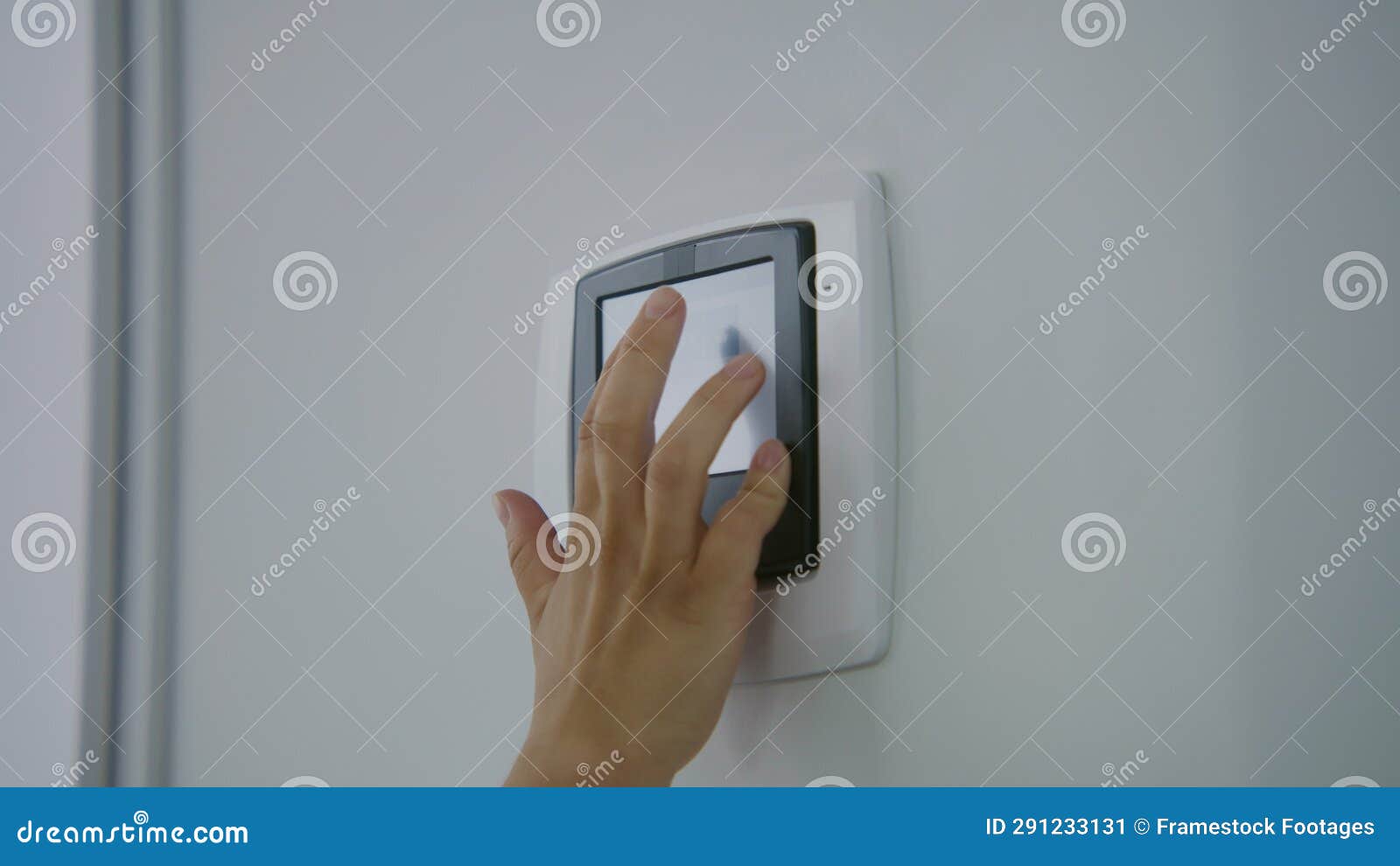 Nurse Uses Sensor Thermostat or Pressure Controller in Hospital Room ...