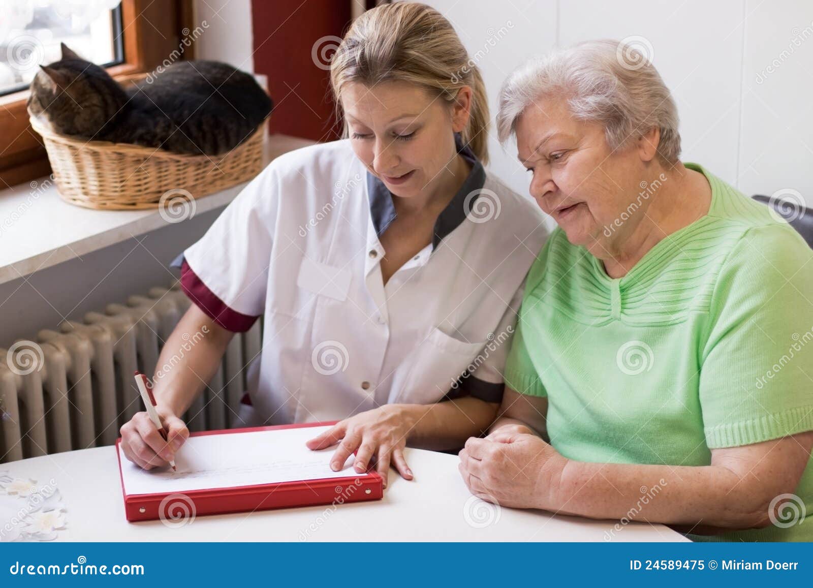 Nurse Visiting a Patient at Home Stock Image - Image of nurse ...