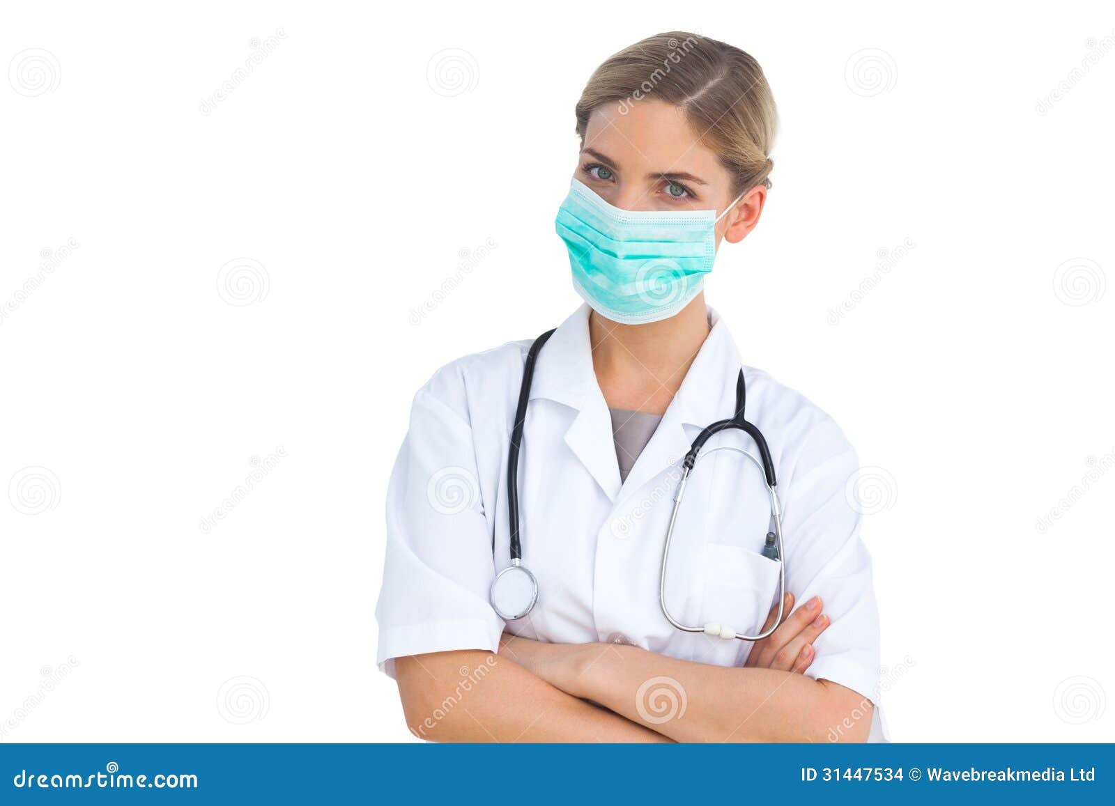 Nurse Wearing Surgical Mask Stock Images - Image: 31447534