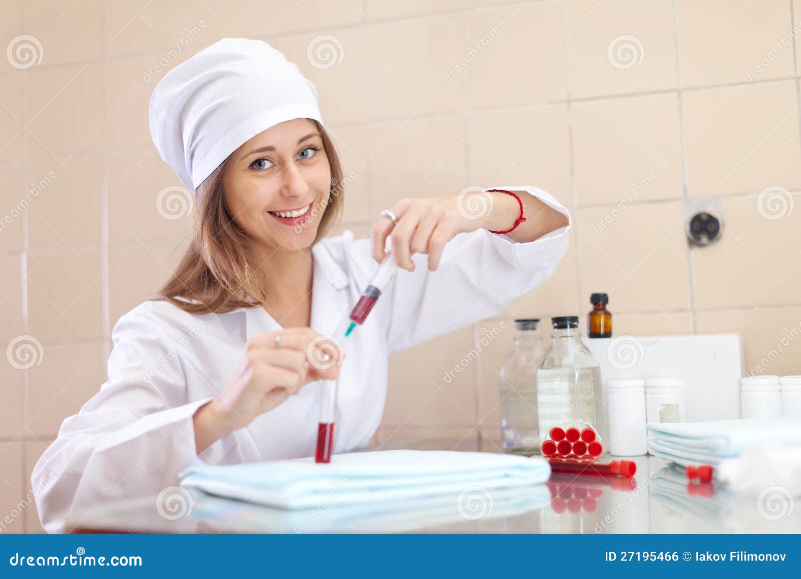 Nurse Working in Medical Laboratory Stock Photo - Image of girl ...