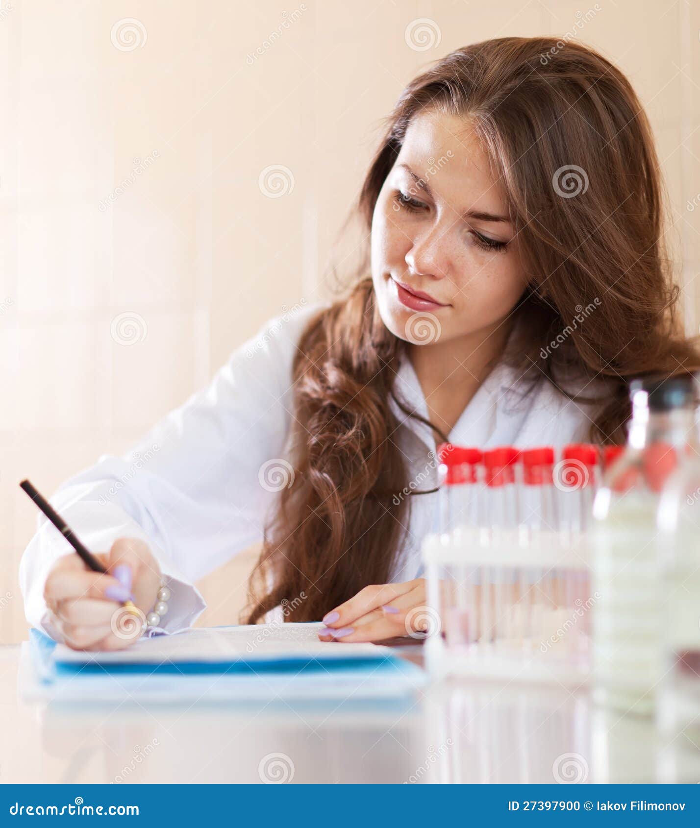 Nurse Working in Medical Laboratory Stock Photo - Image of haemanalysis ...