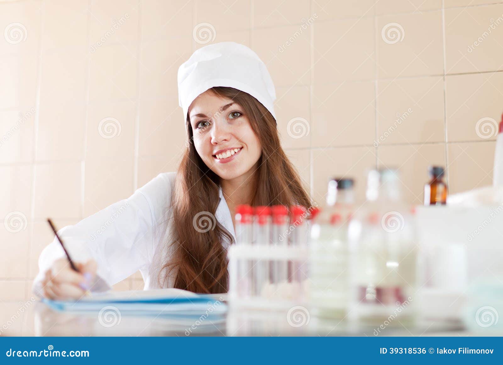 Nurse Working in Medical Laboratory Stock Photo - Image of healthcare ...