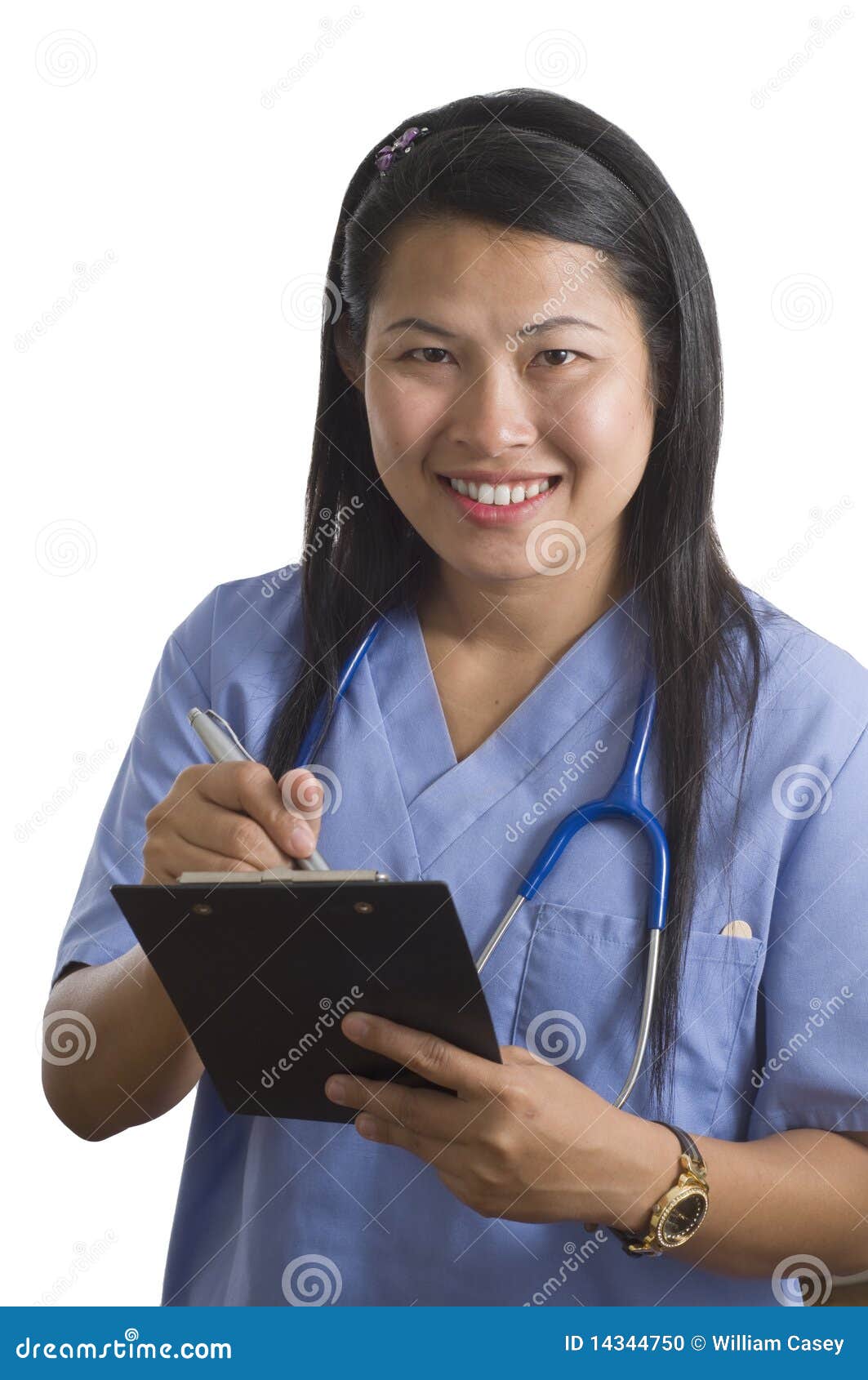 Nurse writing stock photo. Image of healthcare, asian - 14344750