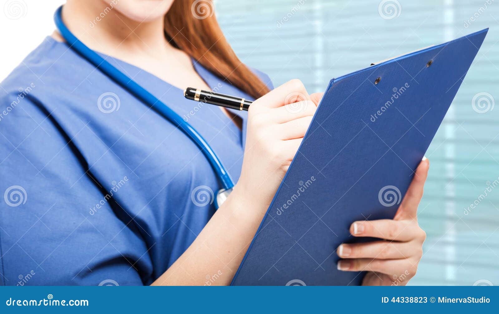 Nurse Writing on a Clipboard Stock Image - Image of medicine ...